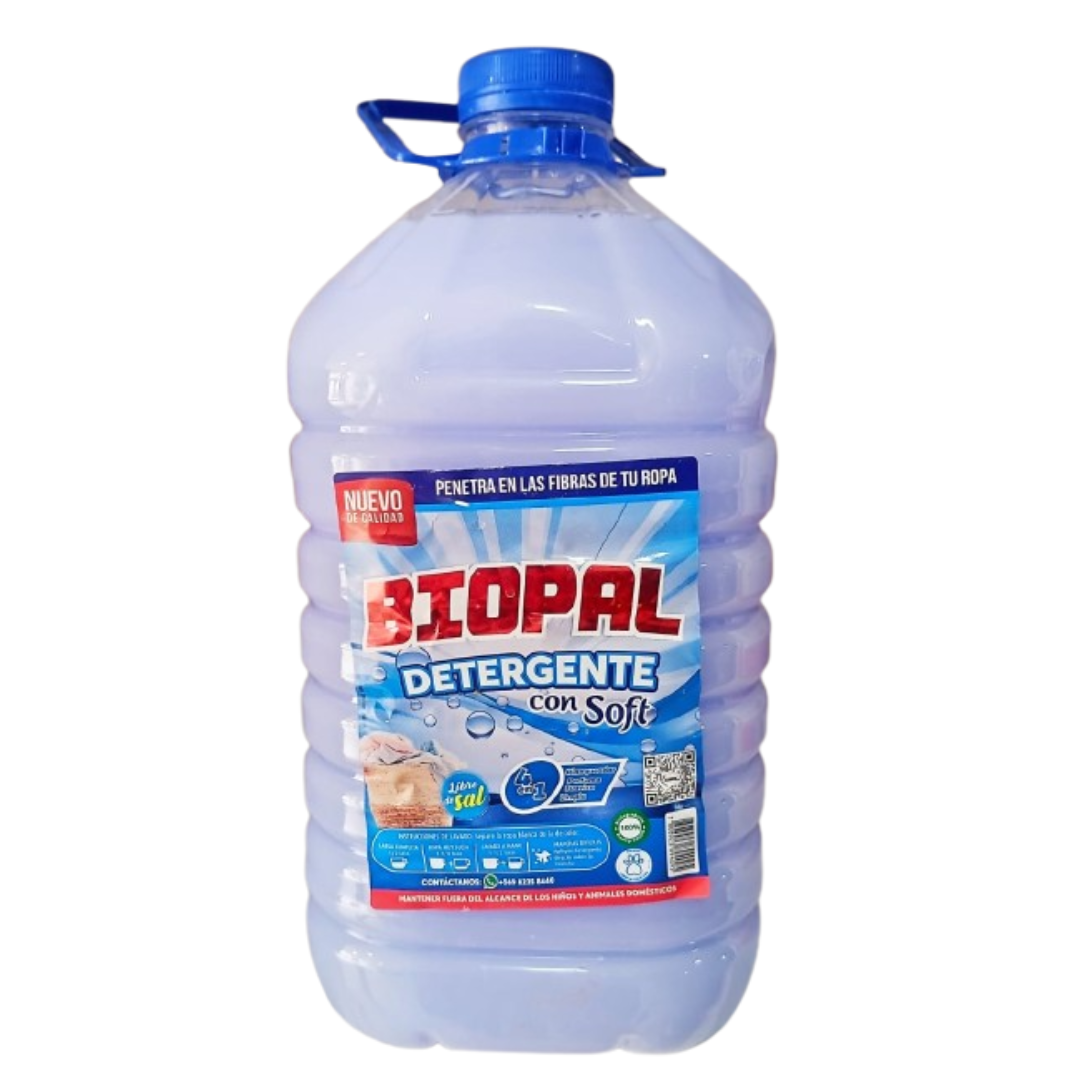 DETERGENTE LIQUIDO BIOPAL CON SOFT MORADO 5 LITROS – Finkel